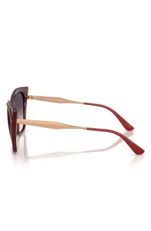 VOGUE 57mm Polarized Gradient Cat Eye Sunglasses - Red