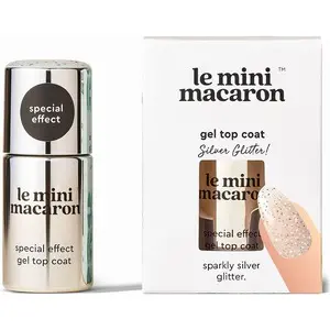 LE MINI MACARON Special Effect Gel Top Coat - Silver Glitter