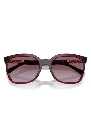 VOGUE 55mm Polarized Gradient Square Sunglasses - Cherry