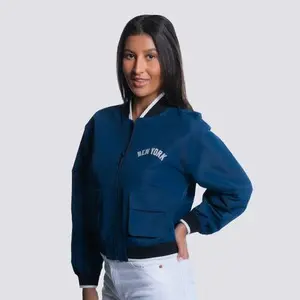 LUSSO New York Yankees Paisley Cropped Full-zip Jacket