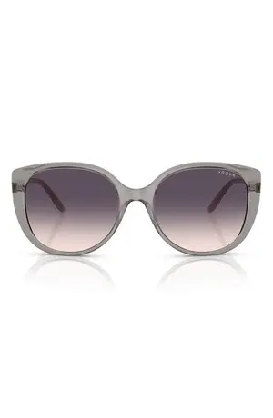 VOGUE 55mm Polarized Butterfly Sunglasses - Grey