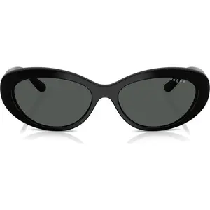 VOGUE 55mm Polarized Oval Sunglasses - Black