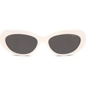 VOGUE 55mm Polarized Oval Sunglasses - Ivory