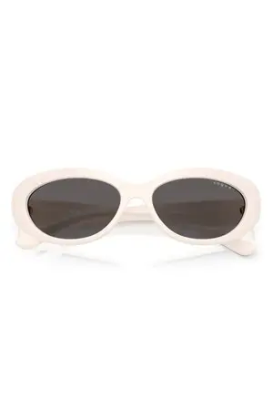 VOGUE 55mm Polarized Oval Sunglasses - Ivory