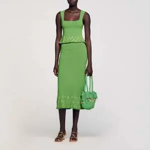 Sandro Knit Top With Charms