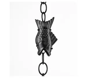 GOOD DIRECTIONS Modern Fish Black Aluminum 8.5ft Rainchain W/ G Ood Directions - One-color