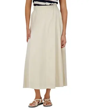 POINT Panel Linen Skirt - Ecru