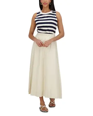 POINT Panel Linen Skirt - Ecru
