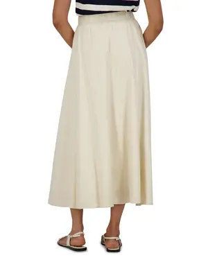 POINT Panel Linen Skirt - Ecru