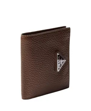 Prada Leather Wallet - Brown