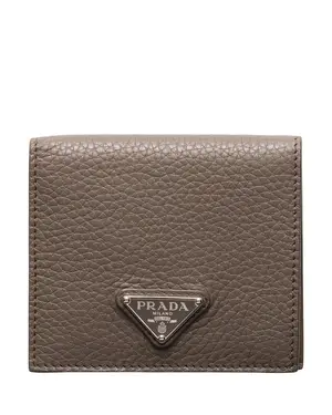Prada Leather Wallet - Grey