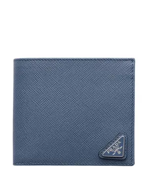 Prada Saffiano Leather Wallet Blue