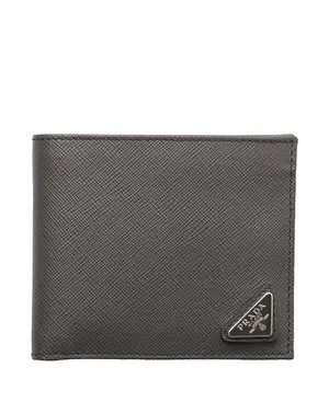 Prada Saffiano Leather Wallet - Grey