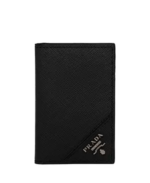 Prada Saffiano Leather Card Holder - Black