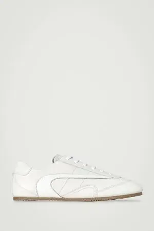 Cos Minimal Leather Sneakers - White