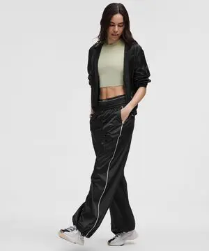 Lululemon Stretch Satin Nylon Jacket - Black/white