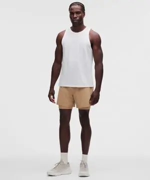 Lululemon Mile Maker Ripstop Lined Short 6 Sand
