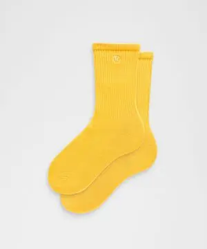 Lululemon Daily Essential Crew Socks Buttercup