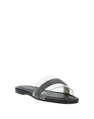 Fabiana Filippi Pvc Slide Sandals With Embellished Detail