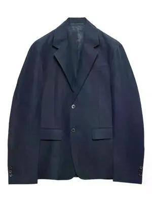 Prada Single-breasted Linen Blazer - Blue