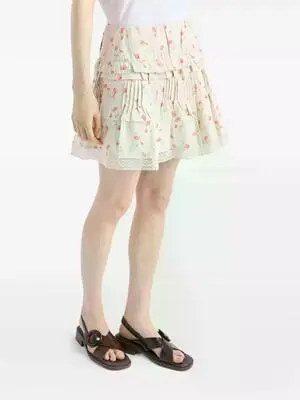Prada Floral-print Mini Skirt