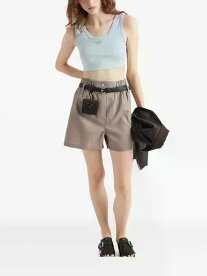 Prada Ribbed-knit Tank Top - Blue