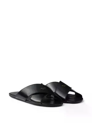 Prada Cross-strap Sandals - Black
