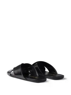 Prada Cross-strap Sandals - Black