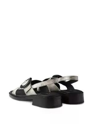 Prada Brushed-finish Leather Sandals