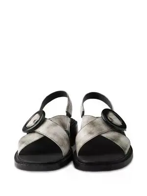 Prada Brushed-finish Leather Sandals