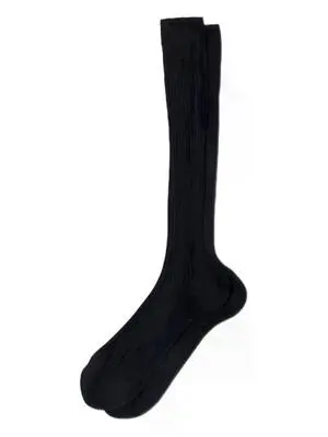 Prada Ribbed Knee-high Socks - Blue