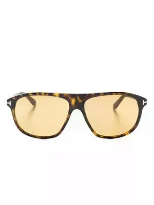 TOM FORD Prescott Pilot-frame Sunglasses - Brown