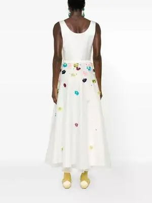 Viktor & Rolf Embroidered A-line Maxi Dress - White