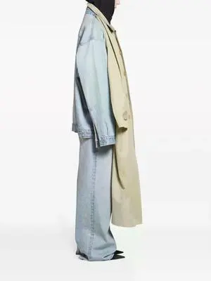 Balenciaga Asymmetric Layered Jeans Coat