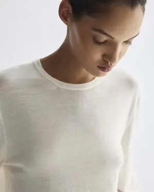 Veronica De Piante Lucy Merino Wool Sweater - Cream