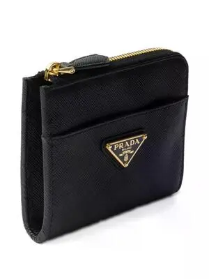 Prada Small Logo-triangle Wallet - Black
