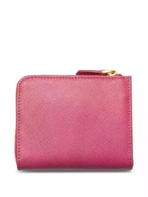 Prada Small Logo-triangle Wallet - Pink