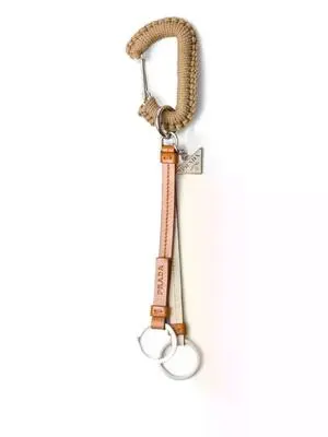 Prada Braided Keychain - Brown