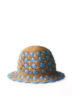 Prada Crochet Bucket Hat - Blue