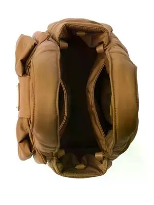 Prada Re-nylon Mini Bag With Bow Detail - Brown