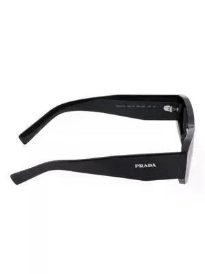 Prada Symbole Rectangle Sunglasses - Black
