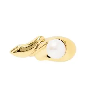 Completedworks Plated Hair Clip With Pearl - Gold