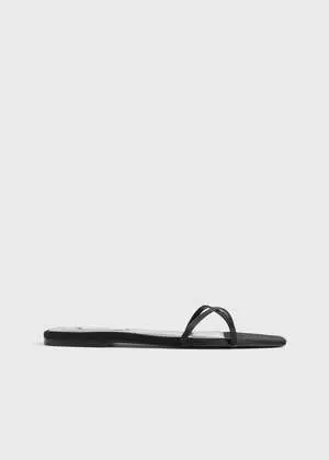 TOTEME Satin Crossover Slides - Black