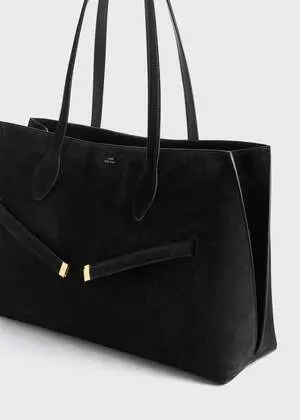 TOTEME Suede Lounge Tote - Black