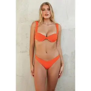 RIS-K Tahiti Super Cheeky Bikini Bottom Vibrant Orange