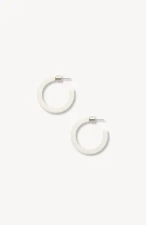 MACHETE Mini Hoop Earrings - Milk Glass Matte