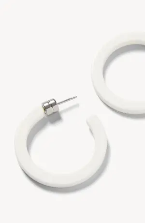 MACHETE Mini Hoop Earrings - Milk Glass Matte