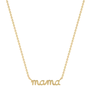 ELECTRIC PICKS 14kt Gold Plated Mama Charm Necklace - Yellow Gold