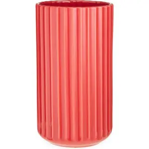LYNGBY PORCELAEN 6-inch Fluted Vase - Red