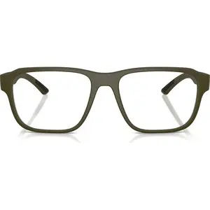 Prada 54mm Irregular Optical Glasses Matte Green